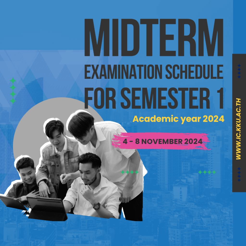 Midterm Examination Schedule for Semester 1, Academic Year 2024 | KKUIC